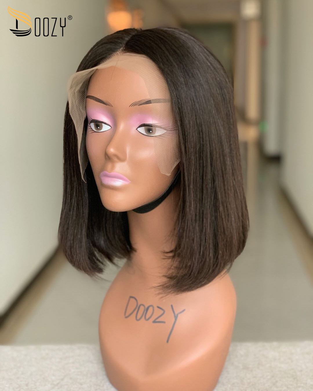 Doozy Double Drawn Virgin Peruvian Human Hair Bob Wig,XY-Wig